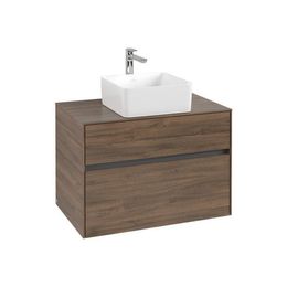 Villeroy & Boch Villeroy und Boch Collaro Waschtischunterschrank C03700VH 80 x 54,8 x 50 cm, Waschtisch mittig, Arizona Oak