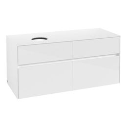 Villeroy & Boch Villeroy und Boch Collaro Waschtischunterschrank C04200DH 120 x 54,8 x 50 cm, Waschtisch links, Glossy White