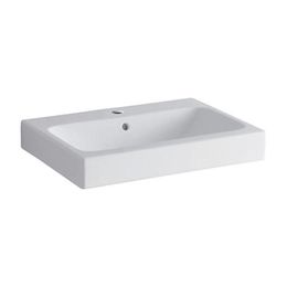 Geberit iCon Waschtisch 124060600 weiss mit KeraTect, mit Hahnloch und &Uuml;berlauf