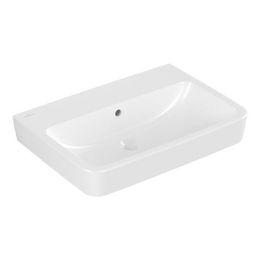 Villeroy & Boch Villeroy und Boch O.novo Waschtisch 4A4167T2 65x46cm, ohne Hahnloch, eckig, mit Überlauf, weiß AntiBac C-Plus