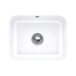 Villeroy & Boch Villeroy und Boch Unterbauspüle 670602R1 mit Ablaufgarnitur, Exzenterbetätigung, Befestigungssatz, weiß
