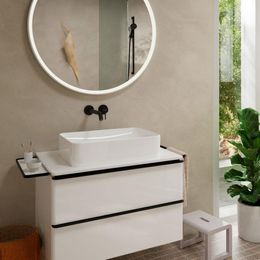 Hansgrohe Tecturis S Waschtischarmatur 73351670 Unterputz, f&uuml;r Wandmontage, Ausladung 225mm, mattschwarz