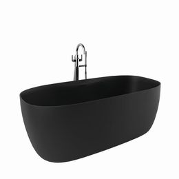 Kludi RESA S Badewanne 53BF0339 Soft Edge, 170 x 80 x 56 cm, Ablauf inkl., Mattschwarz