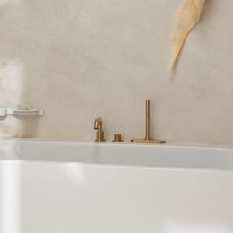Hansgrohe Tecturis S 3-Loch Wannenarmatur 73447140 Ausladung 194mm, brushed bronze