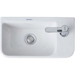 Duravit Me by Starck Waschtisch 0717400000 40 x 22 cm, Hahnloch rechts, ohne Überlauf, mit Hahnlochbank, weiß