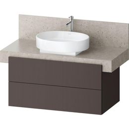 Duravit Balcoon Waschtisch-Unterschrank BA50340JGIG0000 wandhängend, 100 x 57 x 52,2 cm, Schieferbraun strukturiert, 2 Schubkästen