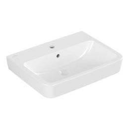 Villeroy & Boch Villeroy und Boch O.novo Einbau-/Aufsatz-Waschtisch 4A416GT2 60x46cm, eckig, mit Hahnloch, mit Überlauf, weiß AntiBac C-plus