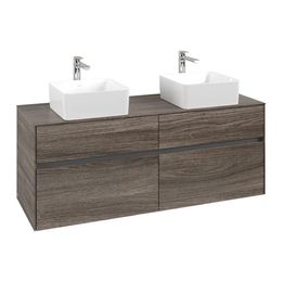 Villeroy & Boch Villeroy und Boch Collaro Waschtischunterschrank C04800RK 140x54,8x50cm, f&uuml;r 2 Waschtische, Stone Oak