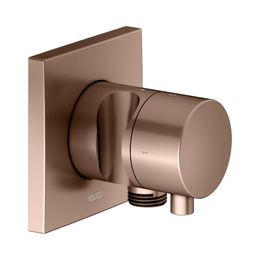 KEUCO IXMO Fertigmontageset 59557291202 Unterputz-2-Wege-Ab-/Umstellventil, Brausehalter, eckig, rotgold geb&uuml;rstet
