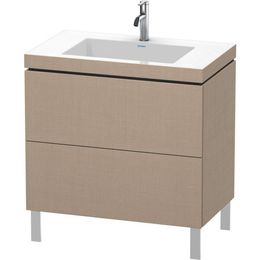 Duravit L-Cube Waschtisch-Unterschrank LC6937O7575 80 x 48 cm, 1 Hahnloch, leinen, 2 Ausz&uuml;ge, bodenstehend