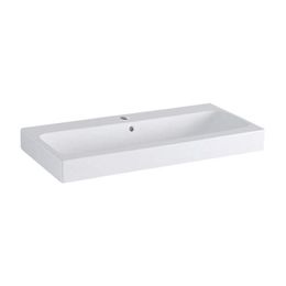 Geberit iCon Waschtisch 124090600 90 x 48,5 cm, wei&szlig; mit KeraTect, mit Hahnloch und &Uuml;berlauf