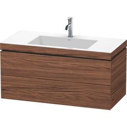 Duravit L-Cube Waschtisch-Unterschrank LC6928O2121 100 x 48 cm, 1 Hahnloch, nussbaum dunkel, 2 Schubk&auml;sten