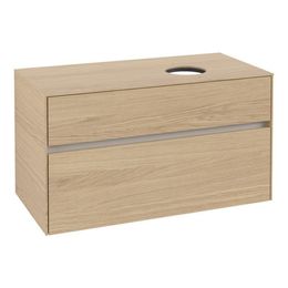 Villeroy & Boch Villeroy und Boch Collaro Waschtischunterschrank C04000VJ 100 x 54,8 x 50 cm, Waschtisch rechts, Nordic Oak