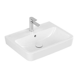 Villeroy & Boch Villeroy und Boch O.novo Einbau-/Aufsatz-Waschtisch 4A416G01 60x46cm, eckig, mit Hahnloch, mit &Uuml;berlauf, wei&szlig;