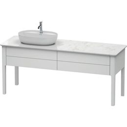 Duravit Luv Waschtischunterschrank LU9563L3636 178,3x57cm, links, Wei&szlig; Seidenmatt, 2 Ausz&uuml;ge, stehend