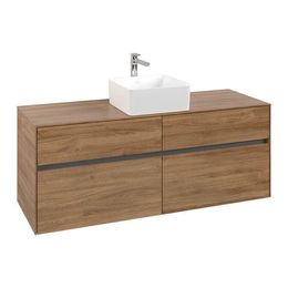 Villeroy & Boch Villeroy und Boch Collaro Waschtischunterschrank C04500RH 140x54,8x50cm, Waschtisch mittig, Kansas Oak