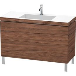 Duravit L-Cube Waschtisch-Unterschrank LC6939O2121 120 x 48 cm, 1 Hahnloch, nussbaum dunkel, 2 Ausz&uuml;ge, bodenstehend