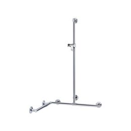 KEUCO Duschhandlauf Plan Care 34915176611 mit Brausestange,600/600/1100mm,Alu silber-elox/vc