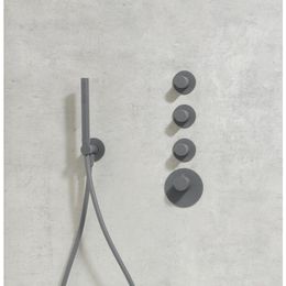 Herzbach Deep Grey Fertigmontageset 23.523015.1.06 Universal-Thermostat-Modul, grau matt
