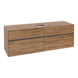 Villeroy & Boch Villeroy und Boch Collaro Waschtischunterschrank C04900RH 160x54,8x50cm, Waschtisch mittig, Kansas Oak