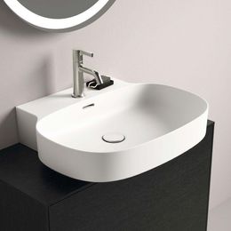 Ideal Standard Linda-X Waschtisch T4983V1 1 Hahnloch, mit Überlauf, geschliffen, 600 x 500 x 135 mm, seidenweiß