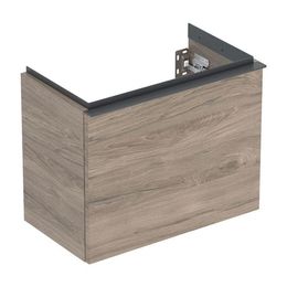 Geberit iCon Handwaschbecken-Unterschrank 502302JR1 52x41,5x30,7cm, 1 Schublade, nussbaum/Griff lava matt