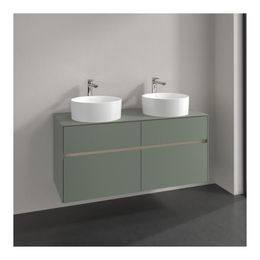 Villeroy & Boch Villeroy und Boch Collaro Waschtischunterschrank C04400AF 120x54,8x50cm, f&uuml;r 2 Waschtische, soft green