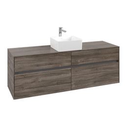 Villeroy & Boch Villeroy und Boch Collaro Waschtischunterschrank C04900RK 160x54,8x50cm, Waschtisch mittig, Stone Oak