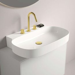 Ideal Standard Linda-X Waschtisch T499201 3 Hahnl&ouml;cher, ohne &Uuml;berlauf, geschliffen, 750 x 500 x 130 mm, wei&szlig;