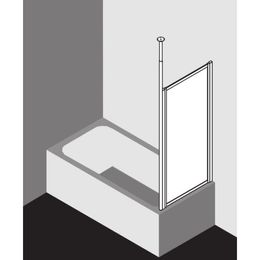 Kermi Vario 2000 Seitenwand V2TWD0701412K 61,4-64,6x140cm, silber mattglanz, Kerolan Perl