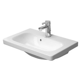 Duravit DuraStyle M&ouml;bel Waschtisch 2337630000 Compact, 63x40cm, weiss, mit &Uuml;berlauf, 1 Hahnloch