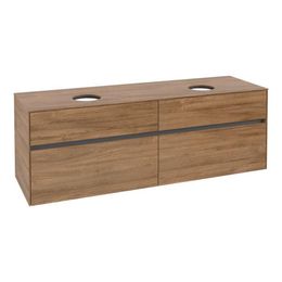 Villeroy & Boch Villeroy und Boch Collaro Waschtischunterschrank C05200RH 160x54,8x50cm, für 2 Waschtische, Kansas Oak