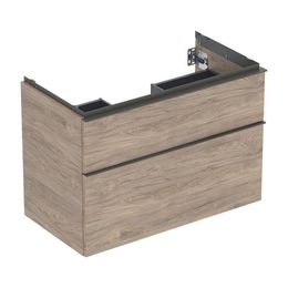 Geberit iCon Waschtisch-Unterschrank 502305JR1 88,8x61,5x47,6cm, 2 Schubladen, nussbaum/Griff lava matt
