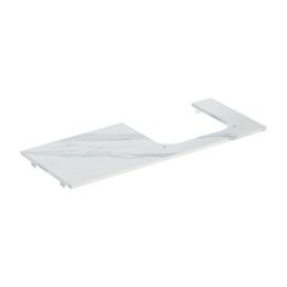 Geberit One Waschtisch-Platte 505155001 120x2x47cm, Ausschnitt rechts, Steinzeug, Marmoroptik wei&szlig;/matt