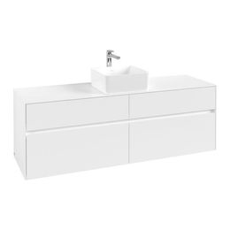 Villeroy & Boch Villeroy und Boch Collaro Waschtischunterschrank C04900MS 160 x 54,8 x 50 cm, Waschtisch mittig, White Matt