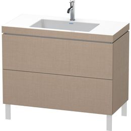 Duravit L-Cube Waschtisch-Unterschrank LC6938O7575 100 x 48 cm, 1 Hahnloch, leinen, 2 Ausz&uuml;ge, bodenstehend