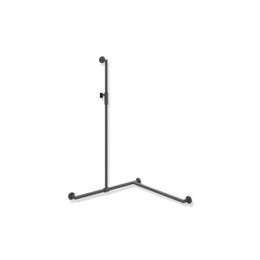 HEWI System 900 Duschhandlauf 900.35M33060ER 1250 x 765 x 765 mm, Ausf&uuml;hrung rechts, dunkelgrau tiefmatt