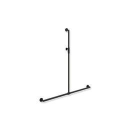 HEWI System 900 Duschhandlauf 900.35M43260CV 1250 x 1185 mm, pulverbeschichtet schwarz tiefmatt