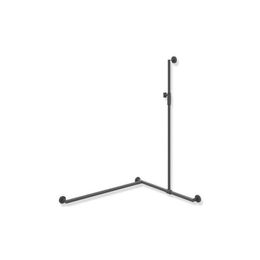 HEWI System 900 Duschhandlauf 900.35M33760ER 1250 x 765 x 965 mm, Ausf&uuml;hrung links, dunkelgrau tiefmatt