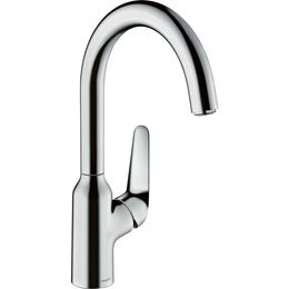 Hansgrohe Focus M42 K&uuml;chenarmatur 220 1jet 71802000 chrom, schwenkbarer Auslauf 360&deg;