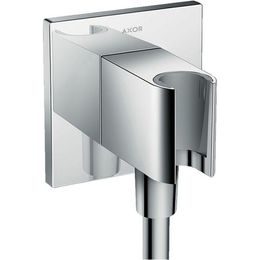 Hansgrohe Axor Fixfit Square Porter 36734000 chrom, eckig, R&uuml;ckflussverhinderer, mit Wandhalter