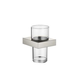 Dornbracht Mem Glashalter 83400780-08 Wandmodell, Glas aus Kristallglas, Ausladung 85 mm, platin