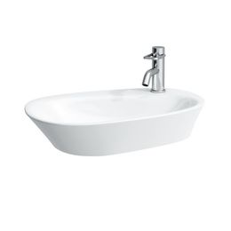 Laufen Palomba Waschtisch-Schale 8168030001041 60 x 40 cm, mit &Uuml;berlauf, mit Hahnloch, wei&szlig;