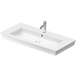 Duravit White Tulip Möbel-Waschtisch 2363100000 105,5 x 49 cm, mit Hahnloch, weiß, mit Überlauf, Hahnlochbank