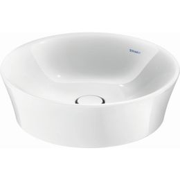 Duravit White Tulip Möbel-Waschtisch 2365500070 Ø 50cm, ohne Hahnloch, Überlauf, Hahnlochbank, weiß Hochglanz