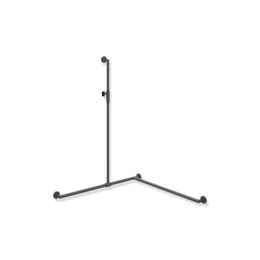 HEWI System 900 Duschhandlauf 900.35M33160ER 1250 x 965 x 965 mm, Ausf&uuml;hrung rechts, dunkelgrau tiefmatt