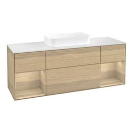 Villeroy & Boch Villeroy und Boch Finion Waschtischunterschrank F741PCPC 160x60,3x50,1cm, Regale Oak Veneer, Oak Veneer