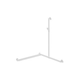 HEWI System 900 Duschhandlauf 900.35M33460VH 1250 x 965 x 965 mm, Ausf&uuml;hrung links, wei&szlig; tiefmatt