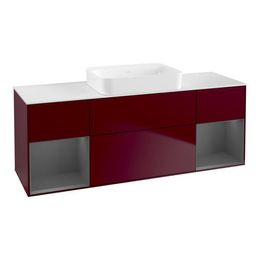 Villeroy & Boch Villeroy und Boch Finion Waschtischunterschrank G741GKHB 160x60,3x50,1cm, Regale Anthracite matt lacquer, Peony Matt