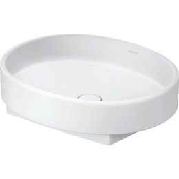 Duravit Balcoon Aufsatz-Waschtisch 241055AC79 55x45cm, ohne Hahnloch, Überlauf, weiß Seidenmatt